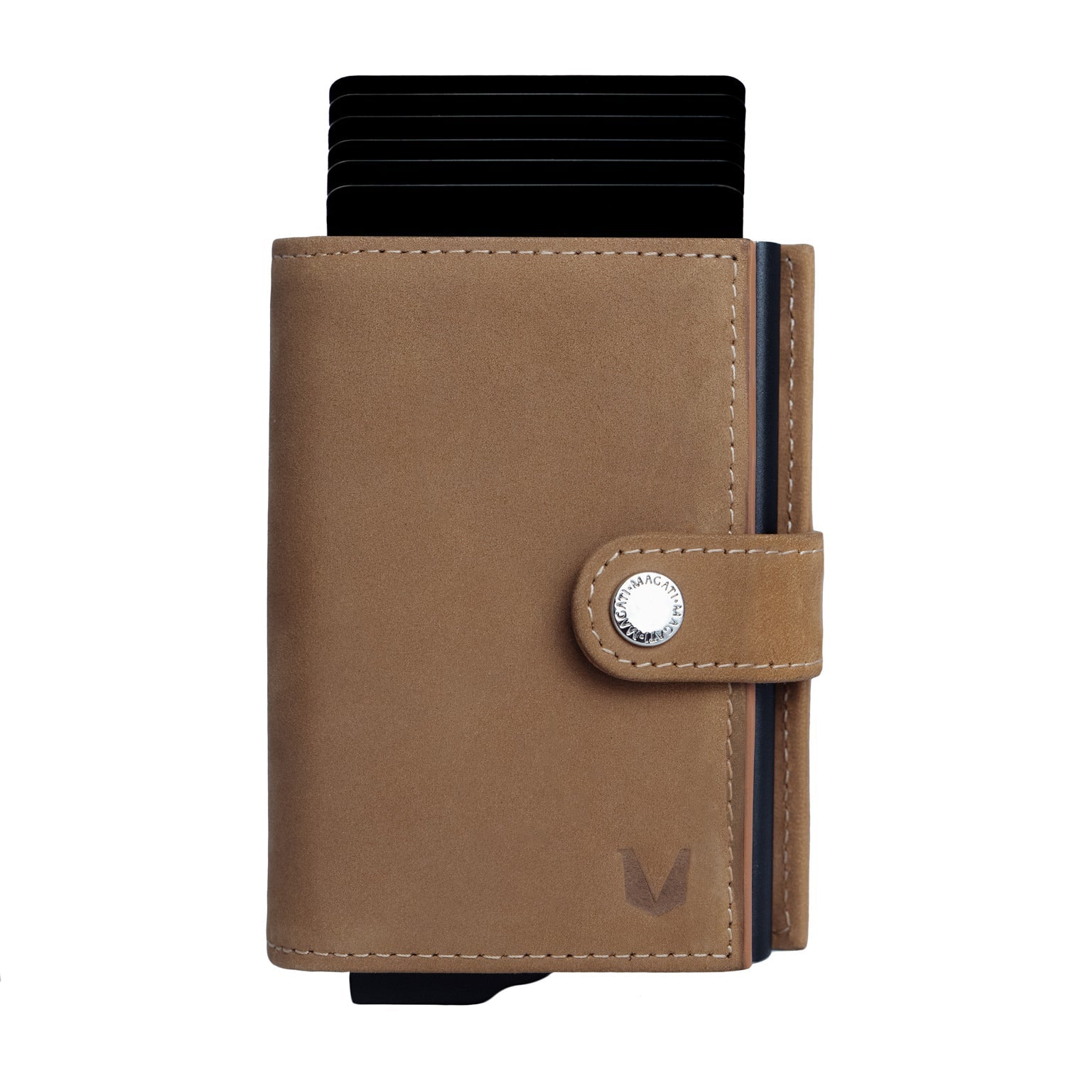 MAGATI Slim Wallet MAHA mit Kartenetui | Mini Geldbörse aus Leder